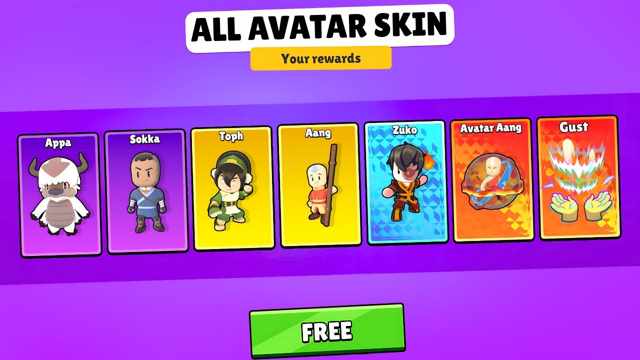 I FINALLY Collected EVERY Avatar Skin in Stumble Guys! 😱🔥 - YouTube