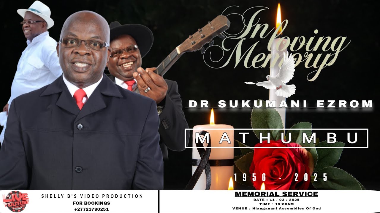 MEMORIAL SERVICE OF DR SUKUMANI EZROM MATHUMBU LIVE STREAM - YouTube