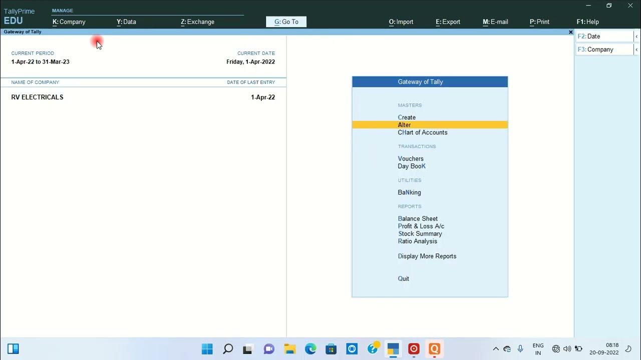 TALLY PRIME LEARNING STEP BY STEP| MULTI MASTERS CREATION, LEDGER ALTERATION - YouTube