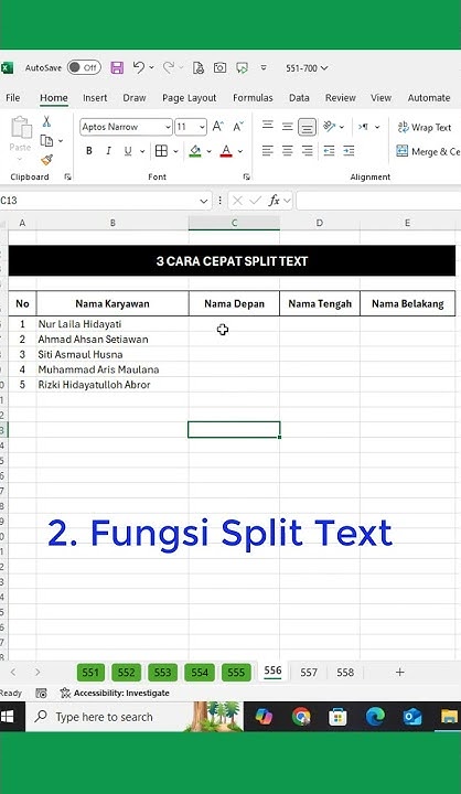 3 Cara Cepat Split Text di Excel #excel #tipspraktis #exceltips #microsoft #exceltricks - YouTube