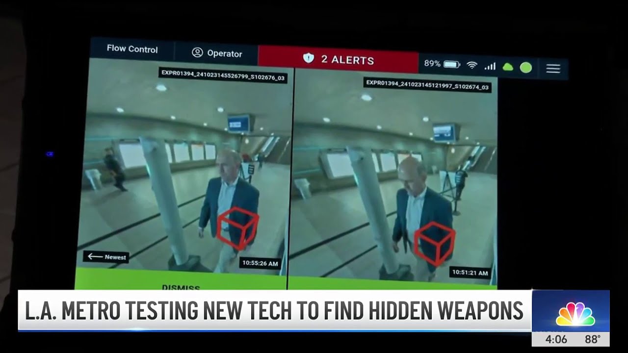 LA Metro piloting weapon detection technology at Union Station - YouTube