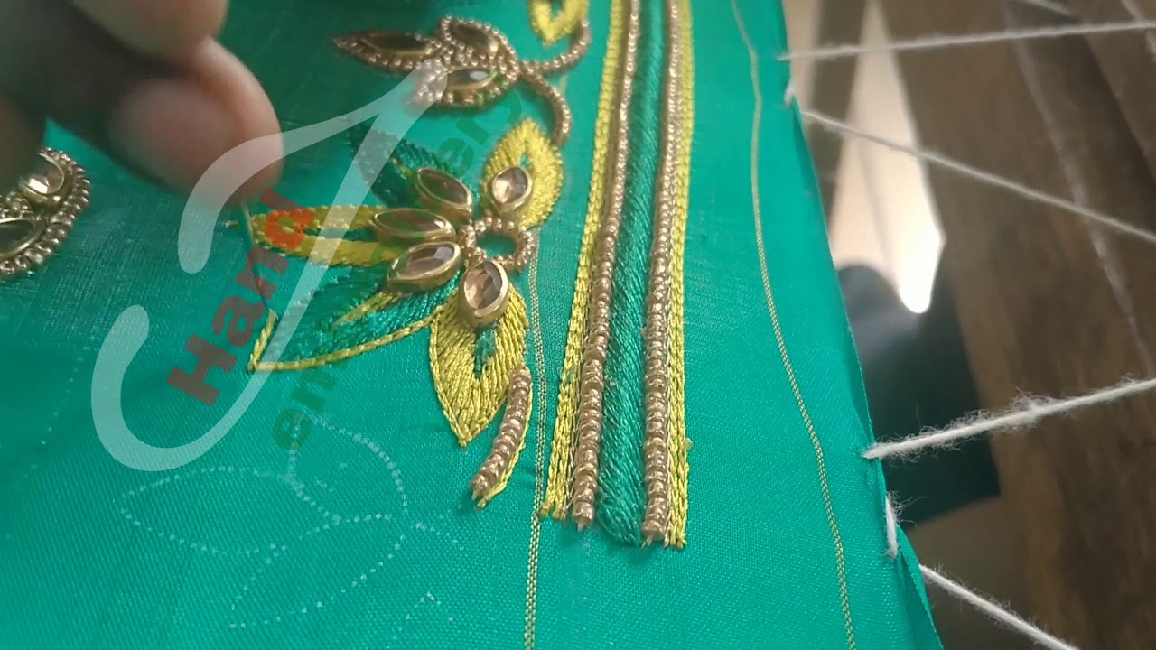 Blouse hand embroidery + two colour silk trade (with English subtitle ...