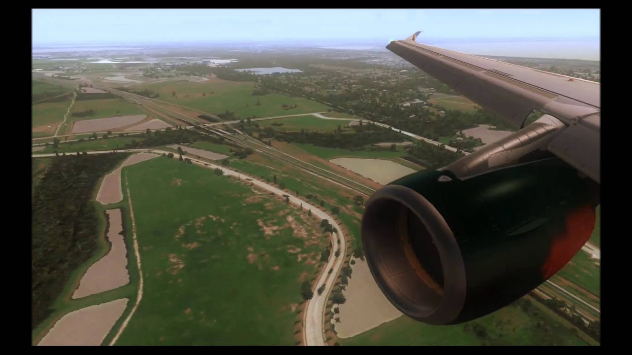 FSX: Frontier A320 Landing Orlando MCO - YouTube