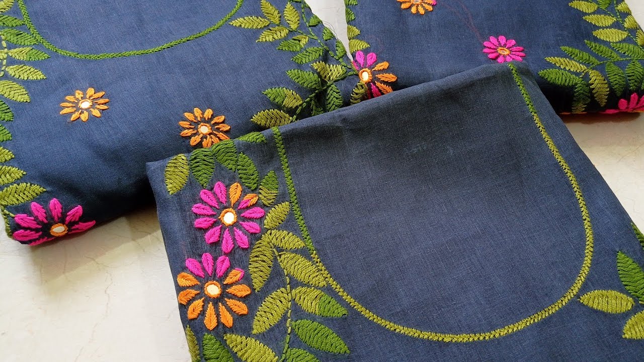 Beautiful hand embroidery fulkari dress|phulkari|হাতের কাজের জামা|hater ...