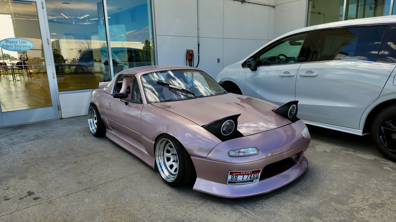 NA Miata project car is coming along! (paint) - YouTube