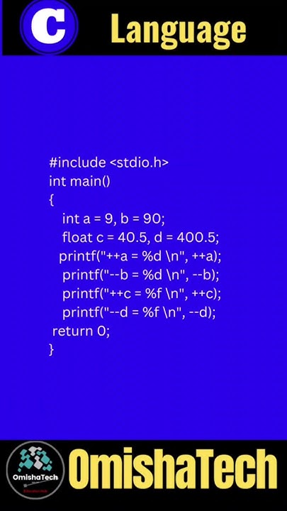 C program Increment and Decrement Operators || Operators #shorts # ...