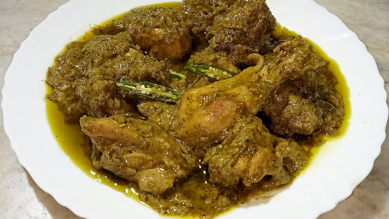 Hariyali Chicken Recipe | Green Chicken Recipe | Hariyali Chicken Gravy ...