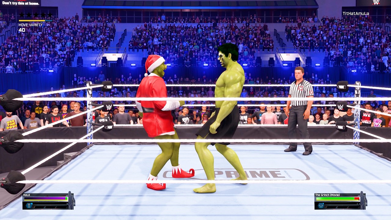 The Incredible hulk vs Grinch WWE full Match - YouTube