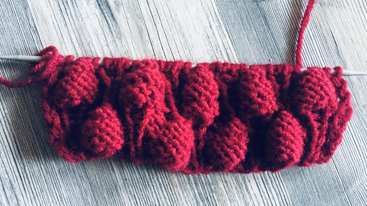 როგორ მოვქსოვოთ მარწყვები ჩხირებით, მალინა.რელიეფი rogor movqsovot ...