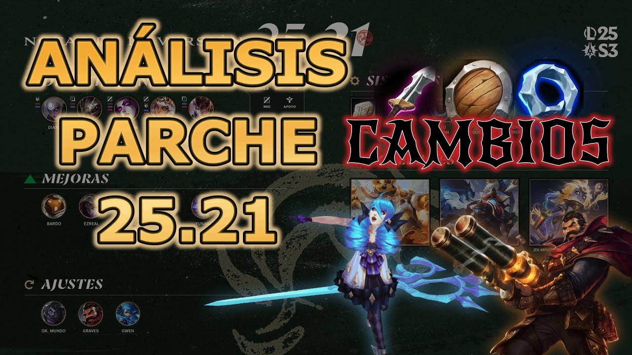 ANÁLISIS del PARCHE 25.21 de LOL-GRANDES CAMBIOS A GRAVES y GWEN ...