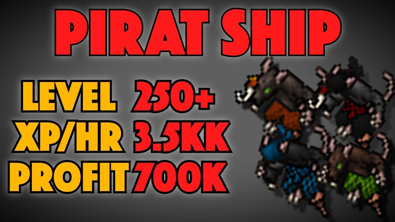 TIBIA PIRAT SHIP | EK HUNT SOLO - LEVEL 250+ *muito profit!!* - YouTube
