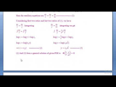 Module 3 Lagrange's linear PDE and Examples, 2nd semester - YouTube