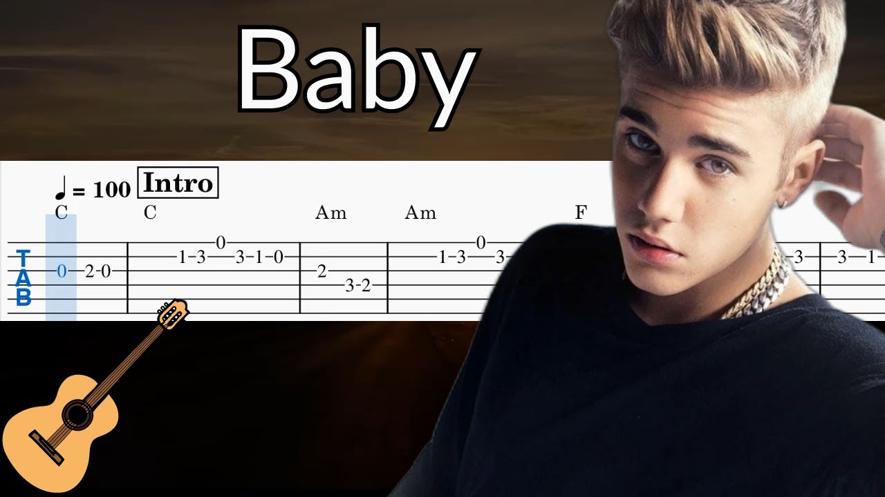 Baby (Justin Bieber) - Guitar Solo Tab Easy - YouTube