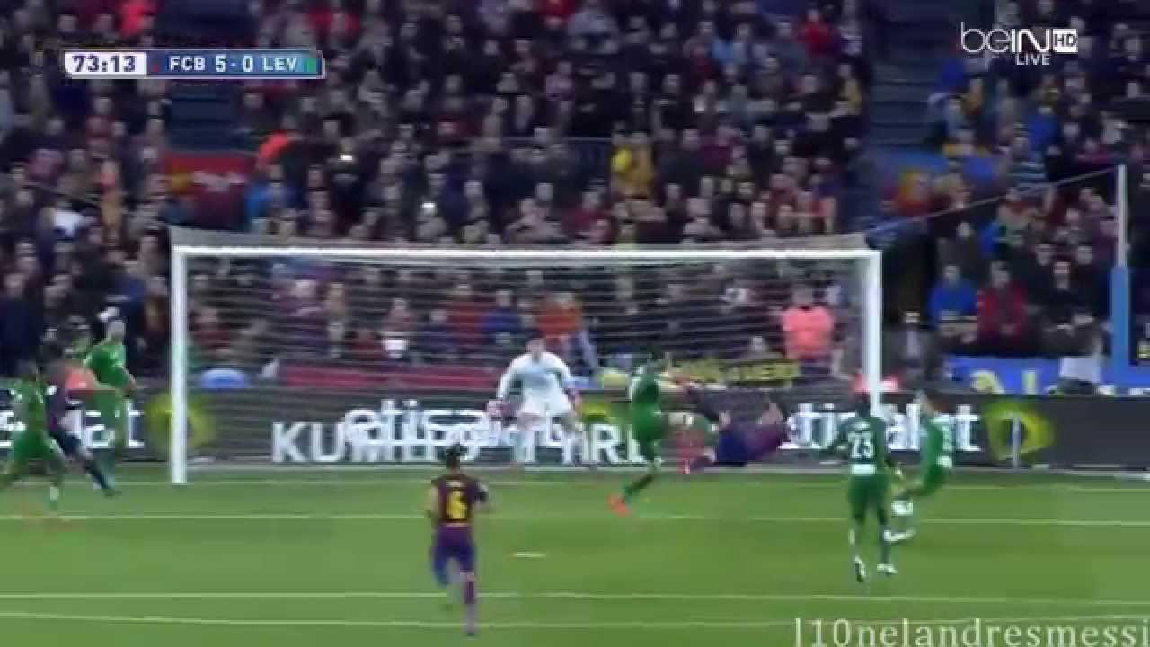 Luis Suárez Bicycle Kick Goal - 2015 FC Barcelona vs Levante 5-0 ...