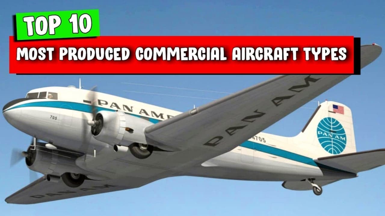 Top 10 Most Produced Commercial Aircraft Types - YouTube