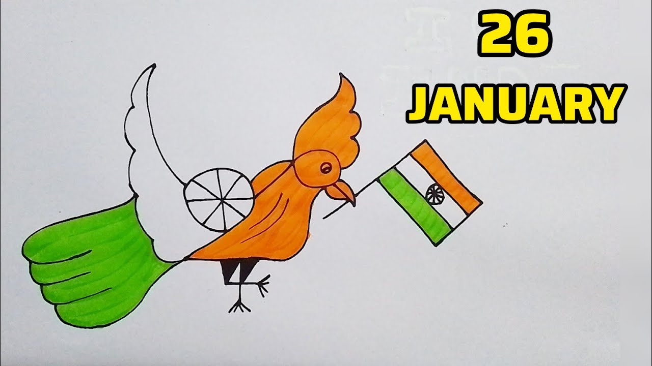 Republic Day Drawing | 26 January Drawing | Drawing For Republic Day ...