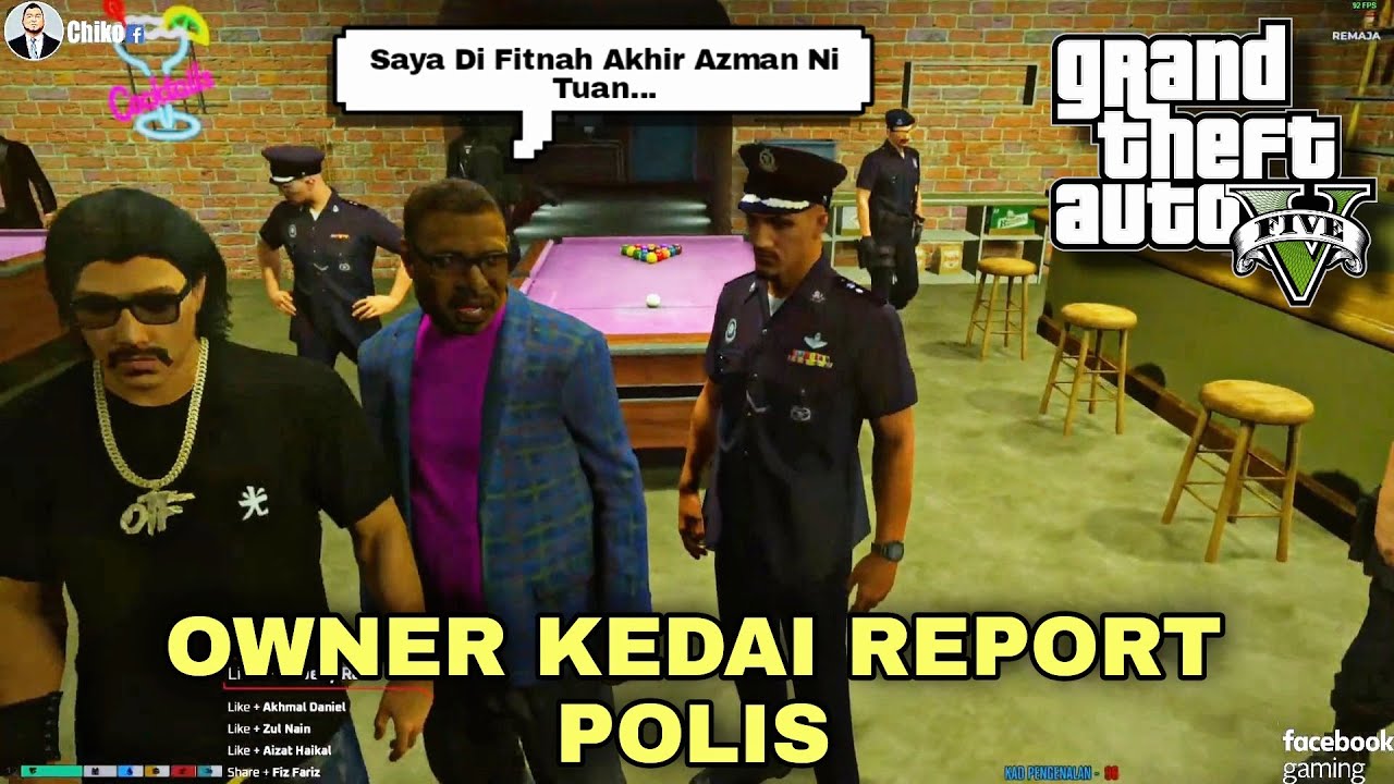 🔴 GTA V | Chiko Owner Kedai Tuduh Pakcik Jamal Berjudi - YouTube