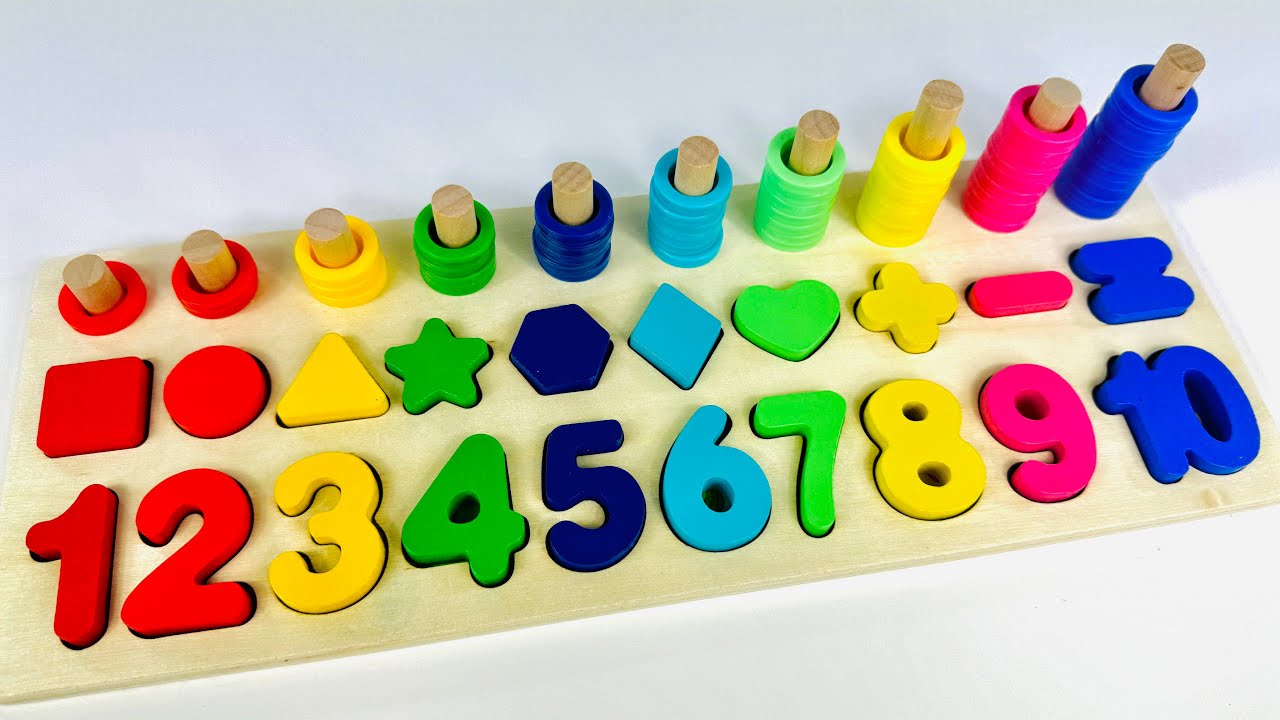Best Learn Numbers, Shapes and Animals Shape Matching Puzzle ...