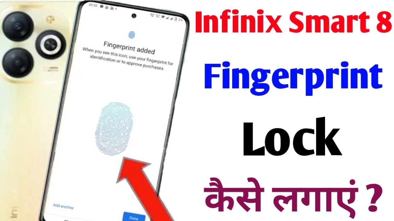 Infinix Smart 8 HD me fingerprint lock kaise lagaye infinix me ...
