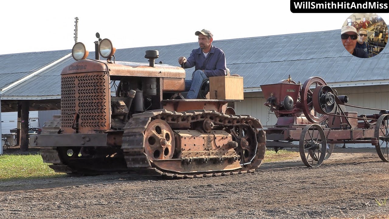 Rare Antique Cletrac Crawler Loading New Holland Hit & Miss Engine ...
