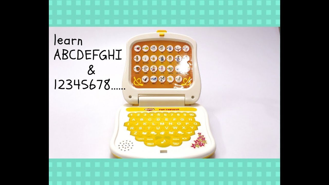 LEARN ABCDEFGH &1234567... WITH KIDS LAPTOP TOYS... - YouTube