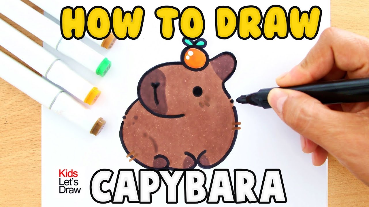🐹 Cómo Dibujar un Capibara Fácil y Rápido | How to Draw a Cute Capybara ...