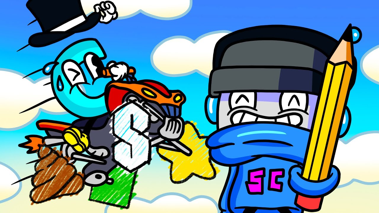 We Draw the Dumbest Wheels and Win in Scribble Rider! - YouTube