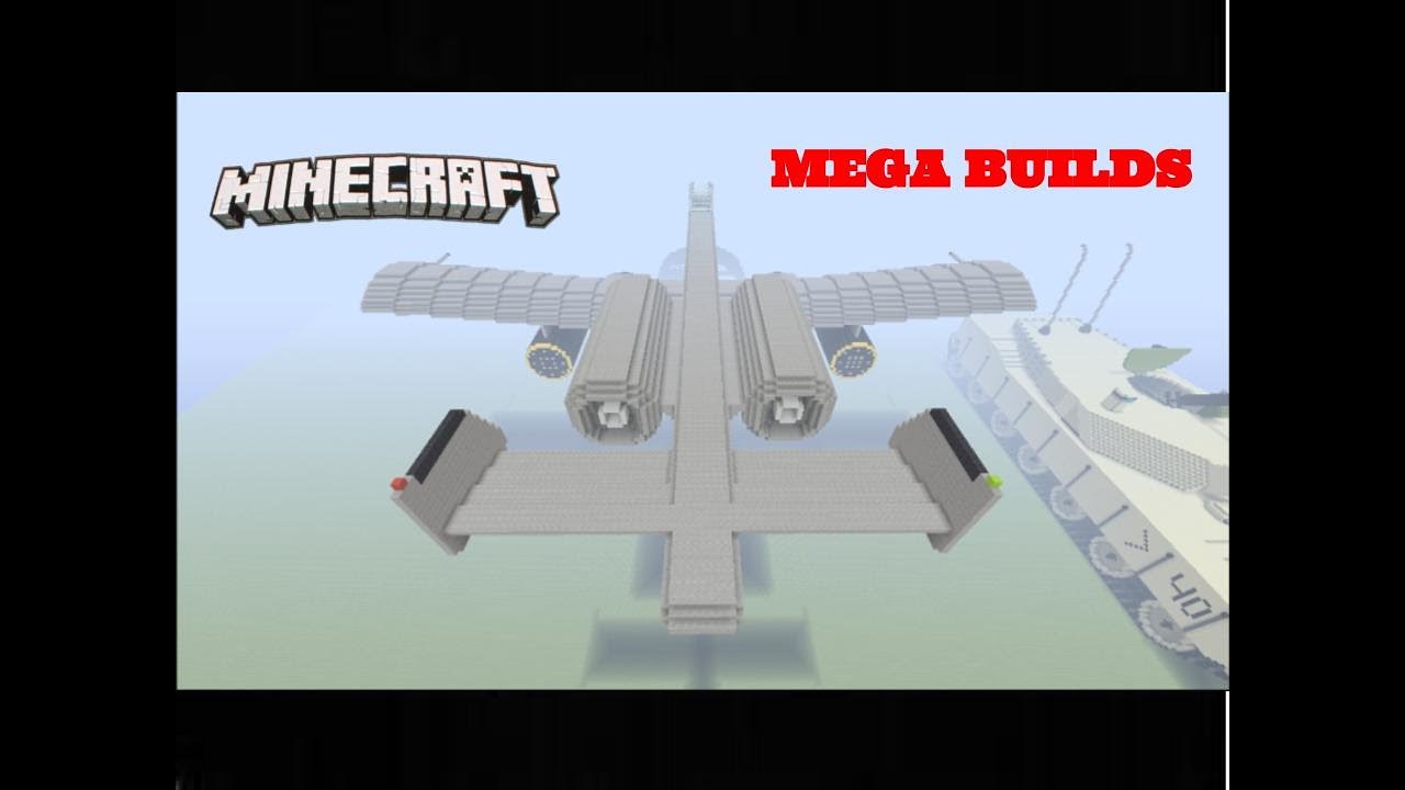 Minecraft "Mega Build" A-10 Thunderbolt - YouTube