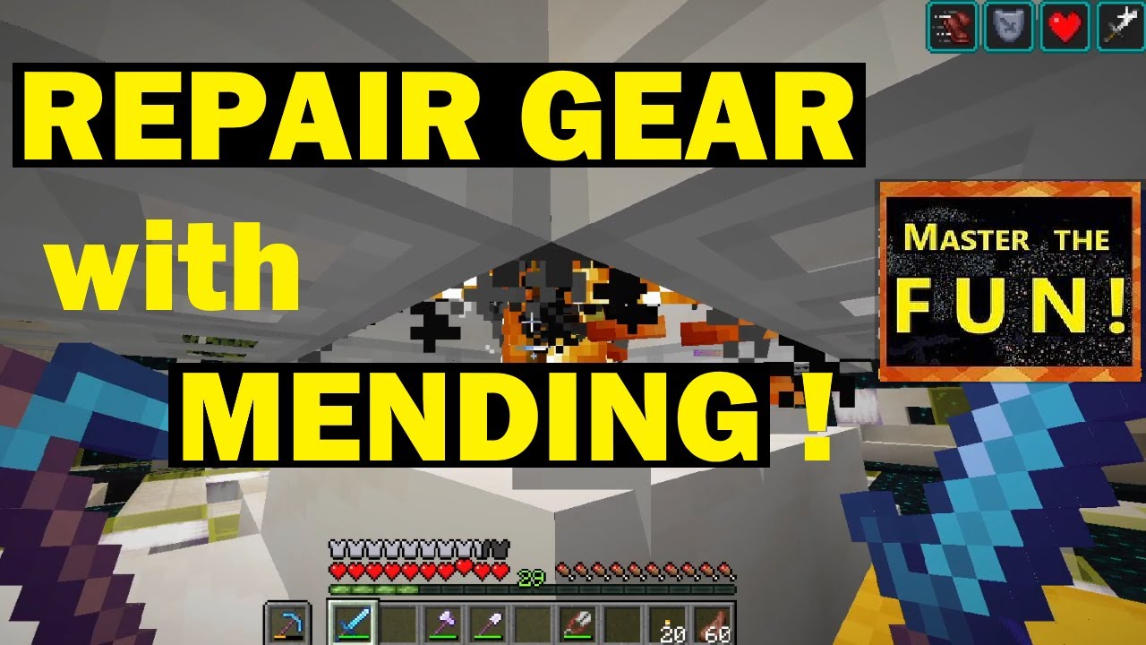 Minecraft - MENDING! How to Repair Fix Tools FAST! (Vanilla) Guide ...
