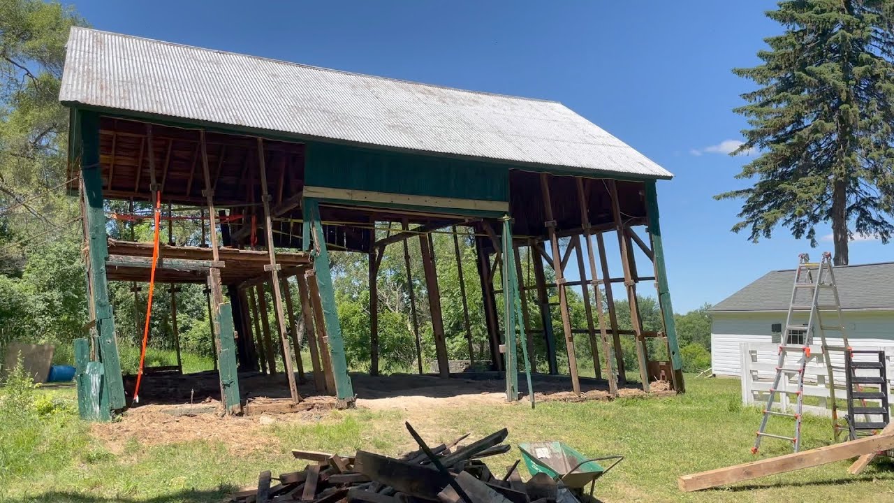 Dangerous Century Old Barn Fail SD 480p - YouTube