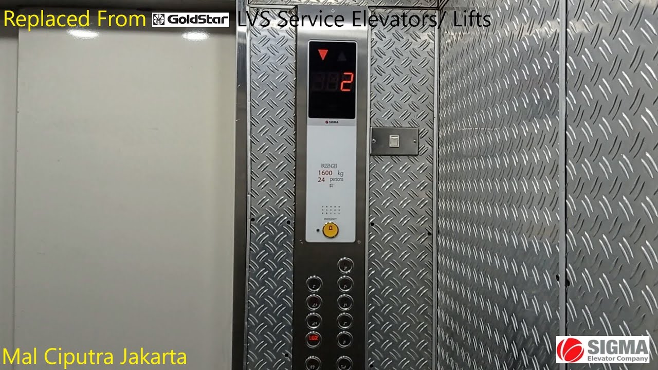 Mal Ciputra Jakarta: GoldStar LVS (Repl. Sigma Iris) Service Elevators/ Lifts - YouTube