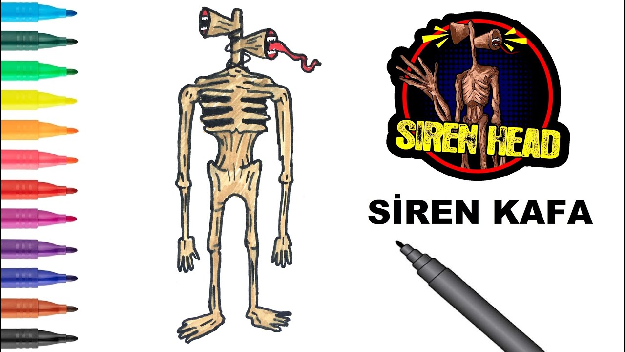 Easy Drawing Siren Head I Kolay Siren Kafa Çizimi I Korku Oyunu Çizimi ...