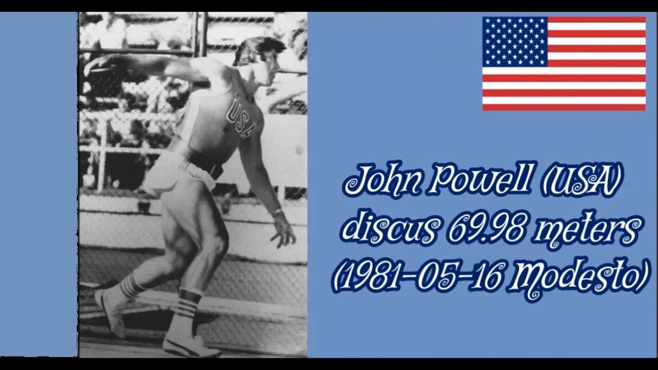 John Powell (USA) discus 69.98 meters (1981-05-16 at Modesto). - YouTube