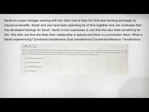 Sarah is a case manager working with her client Joe to help him find new housing and apply for ...