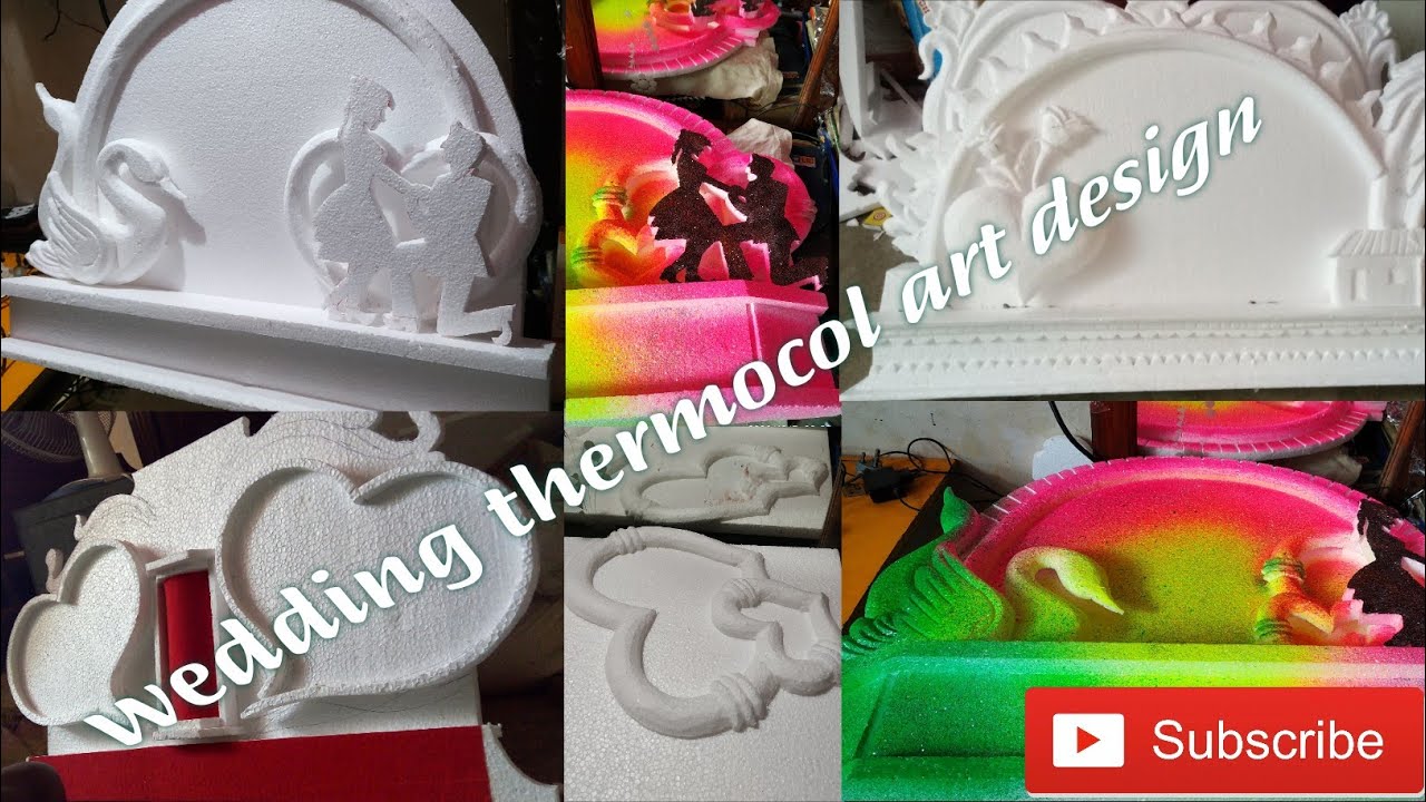 #3 Thermocol Design || wedding Thermocol Art || thermocol art and craft ...