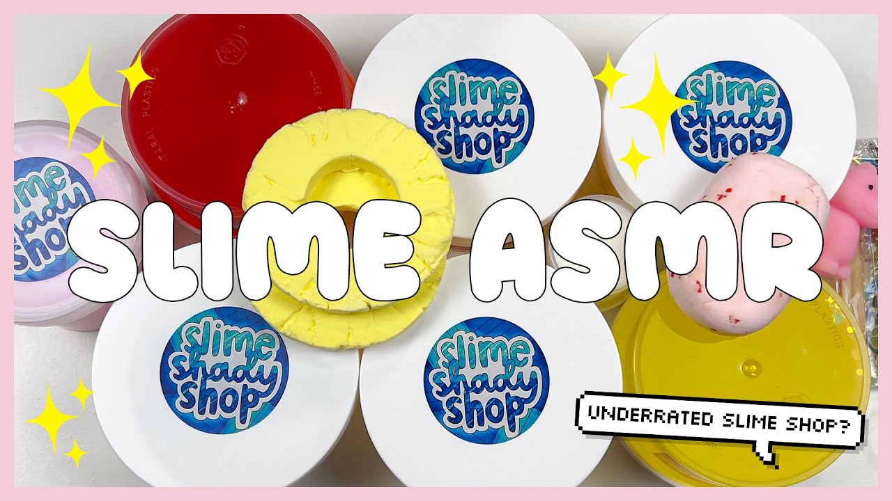 SATISFYING SLIME ASMR IN 4K 💕 | Famous Slime Shop Unboxing (Slime Shady ...