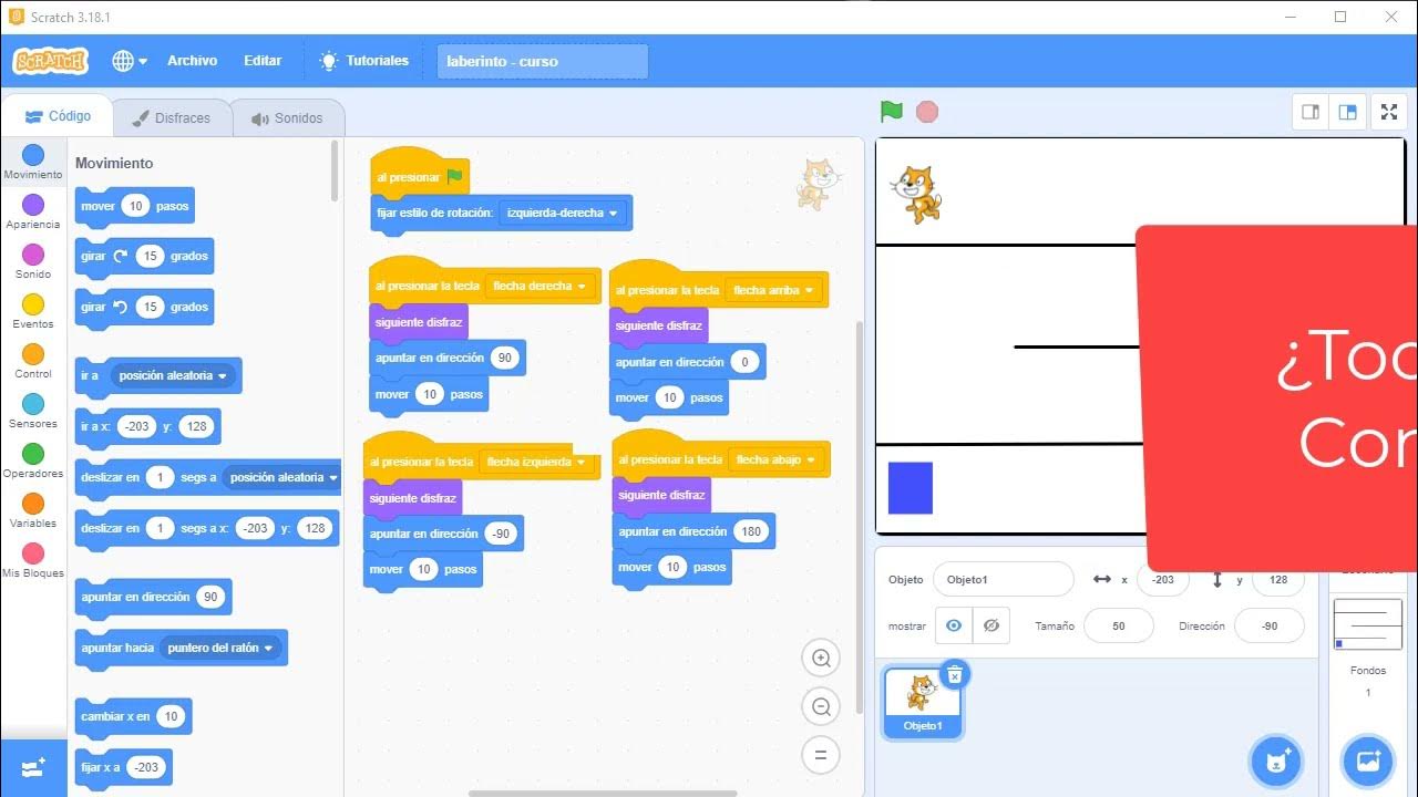 Introducción a Scratch - 10- Condicionales - Tecnificame - YouTube