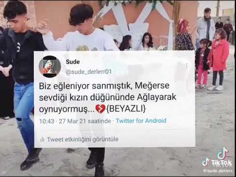 Sevdiği kızın düğününde ağlayarak oynuyormuş 🥀 Tik Tok Tweet Videosu