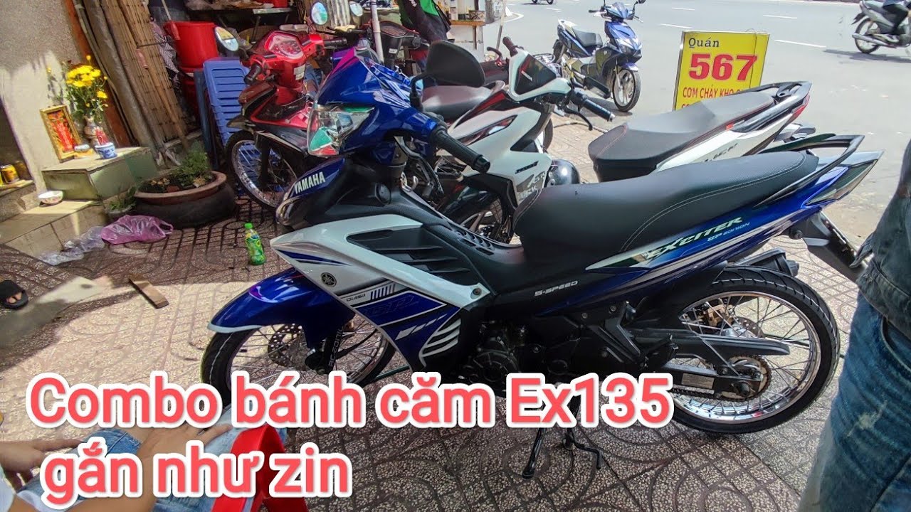 Bánh căm #ex135 đẹp nhẹ không chế độ gắn như zin cực đẹp - YouTube