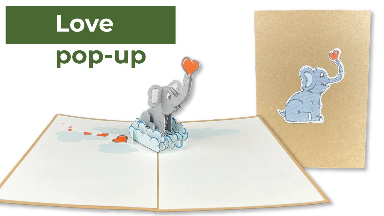 Love Elephant Pop-Up Card #popupcard #elephant - YouTube