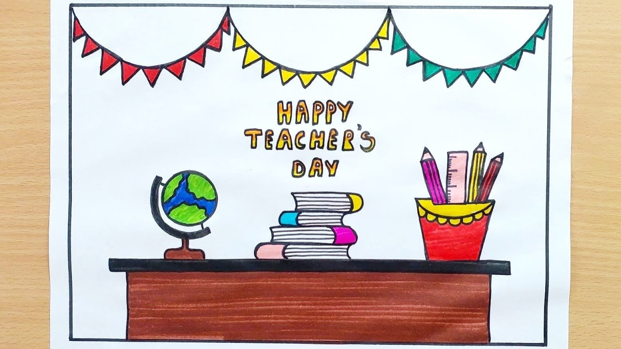 Teacher's Day Special Drawing • Teachers Day drawing for competition ...