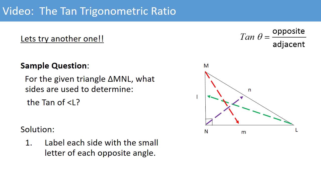 the tan ratio - YouTube