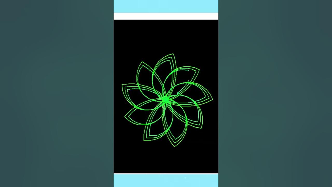 Python turtle graphics code-Green flower design. - YouTube