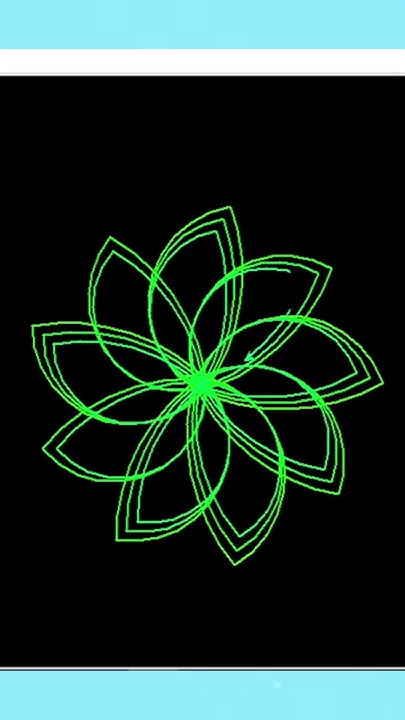 Python turtle graphics code-Green flower design. - YouTube