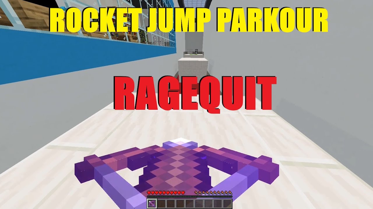 Rocket Jump Parkour Makes me RAGEQUIT - Minecraft Parkour - YouTube