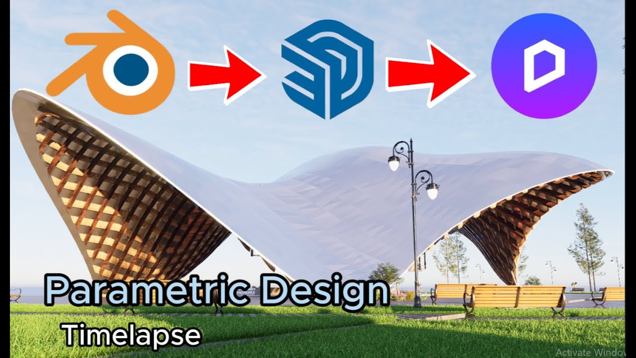 Parametric Design Timelapse - Blender to Sketch up to D5 Render - YouTube