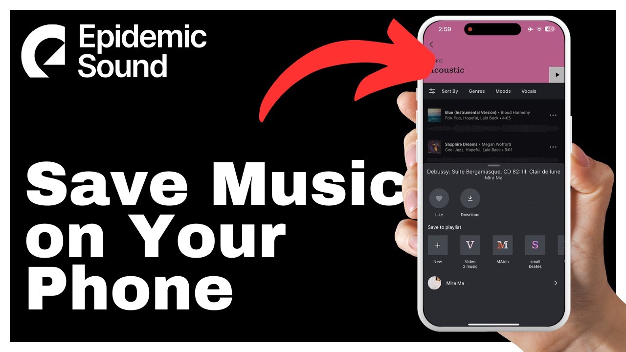 How to Save Epidemic Sound Music on Your Phone - YouTube