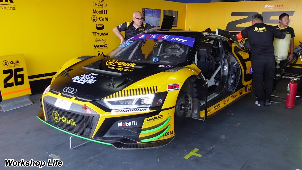 #audi Race Car Post Race Breakdown, B-Quick Absolute Racing, Thailand ...