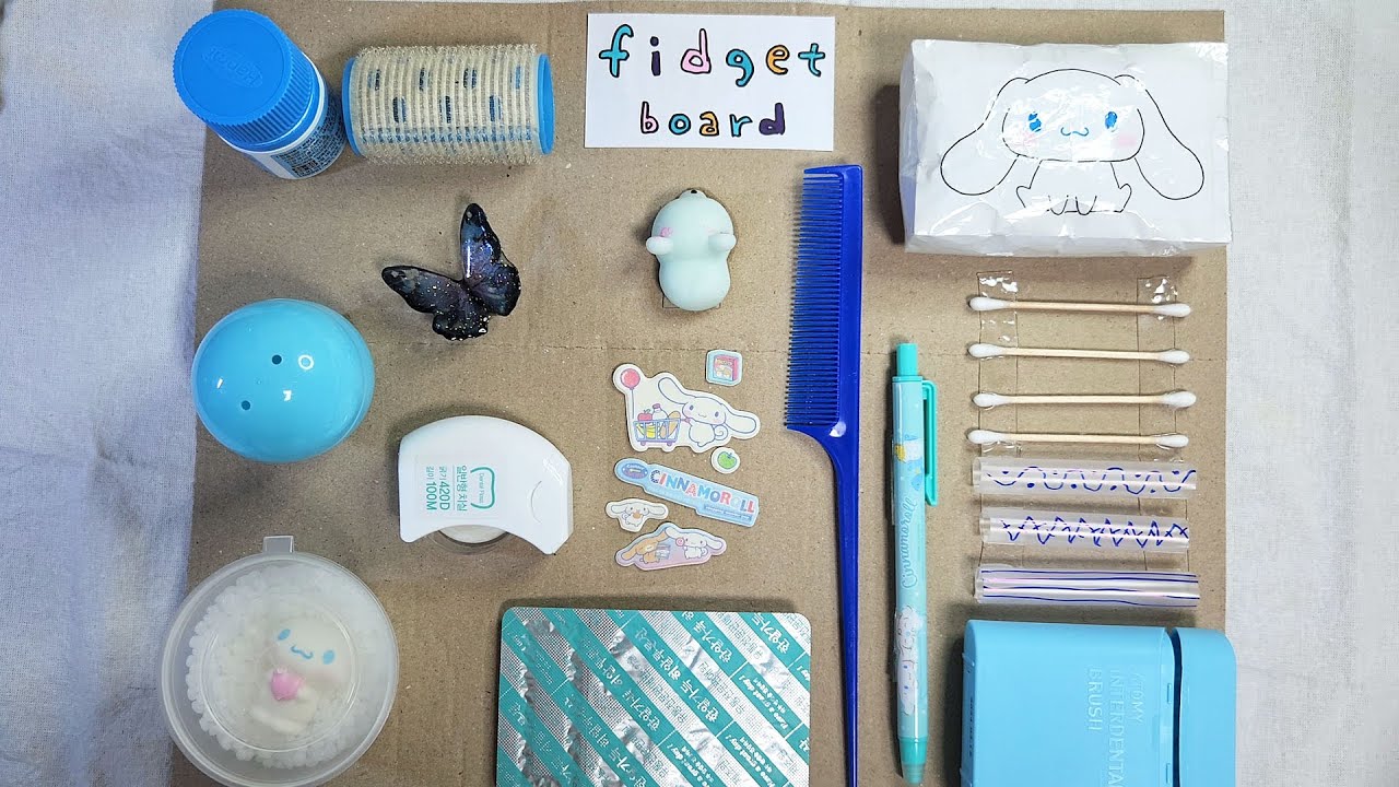 ASMR | rating my fidget board💙| DIY | cinnamoroll - YouTube