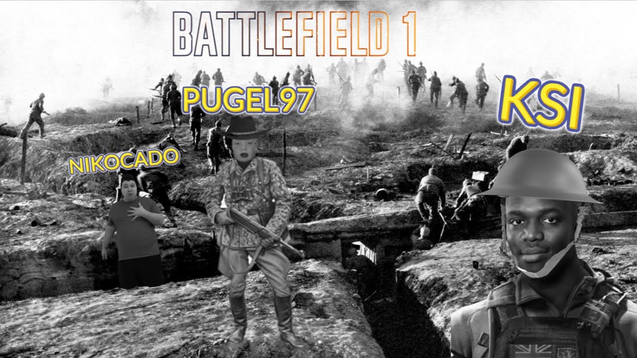 Nikocado, Ksi and Pugel97 in the First World War #pugel97to100subs ...